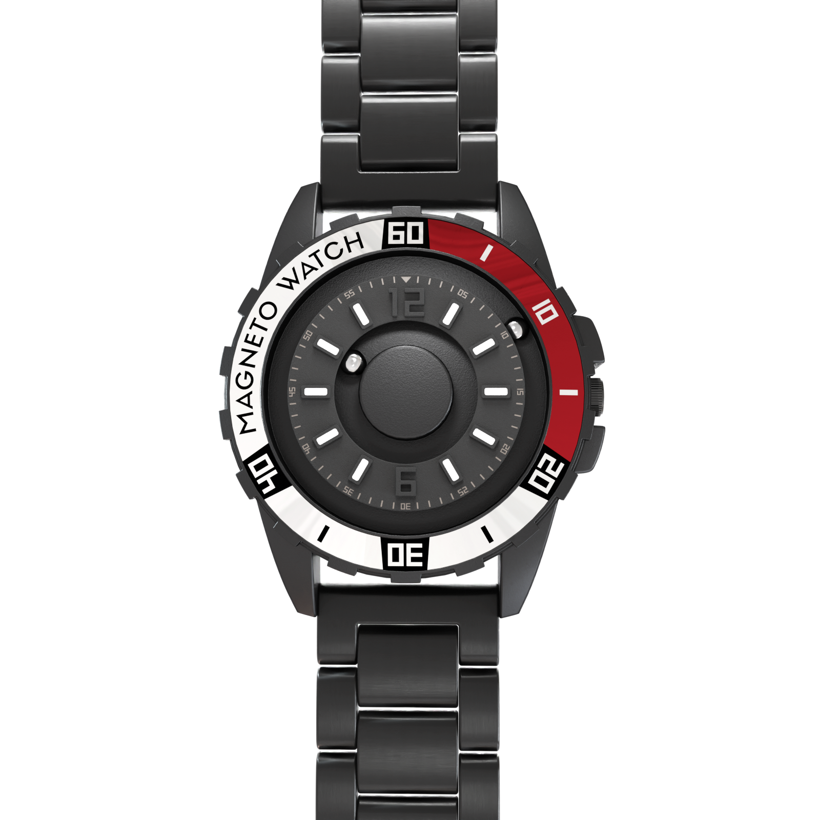 Uranus Black mit schwarzem Edelstahlarmband